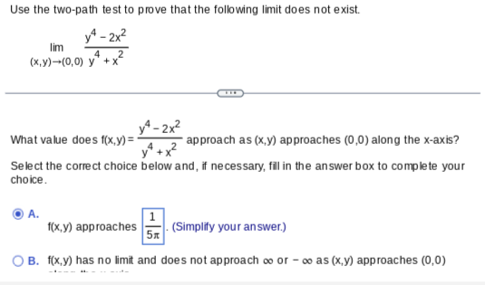 Solved Use the two-path test to prove that the following | Chegg.com