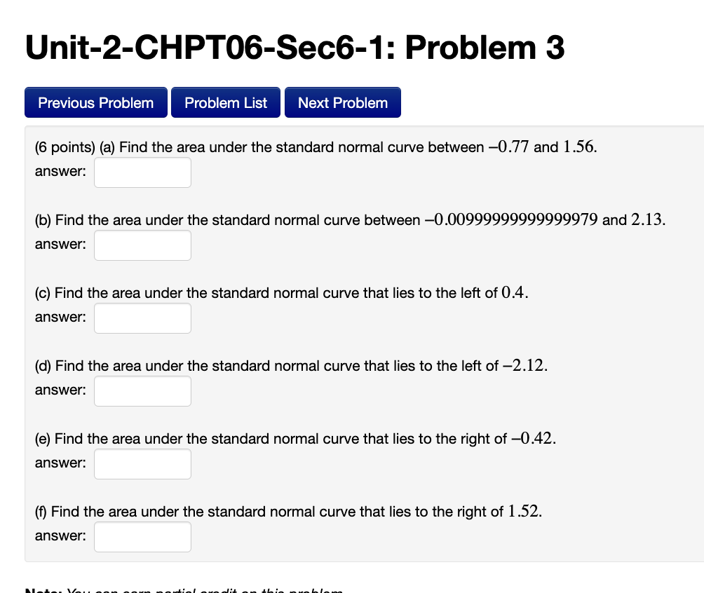 Solved ( 6 points) (a) Find the area under the standard | Chegg.com
