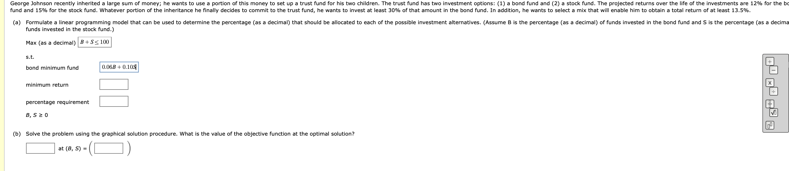 Solved George Johnson recently inherited a large sum of | Chegg.com