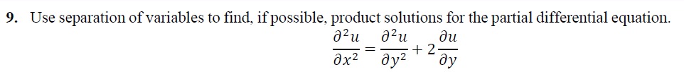 Solved Use separation of ﻿variables to ﻿find, if ﻿possible, | Chegg.com