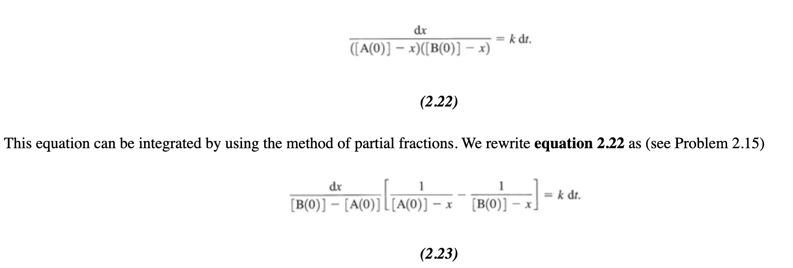 Solved 2.15 ﻿Show that equation 2.23 ﻿can be rearranged to | Chegg.com