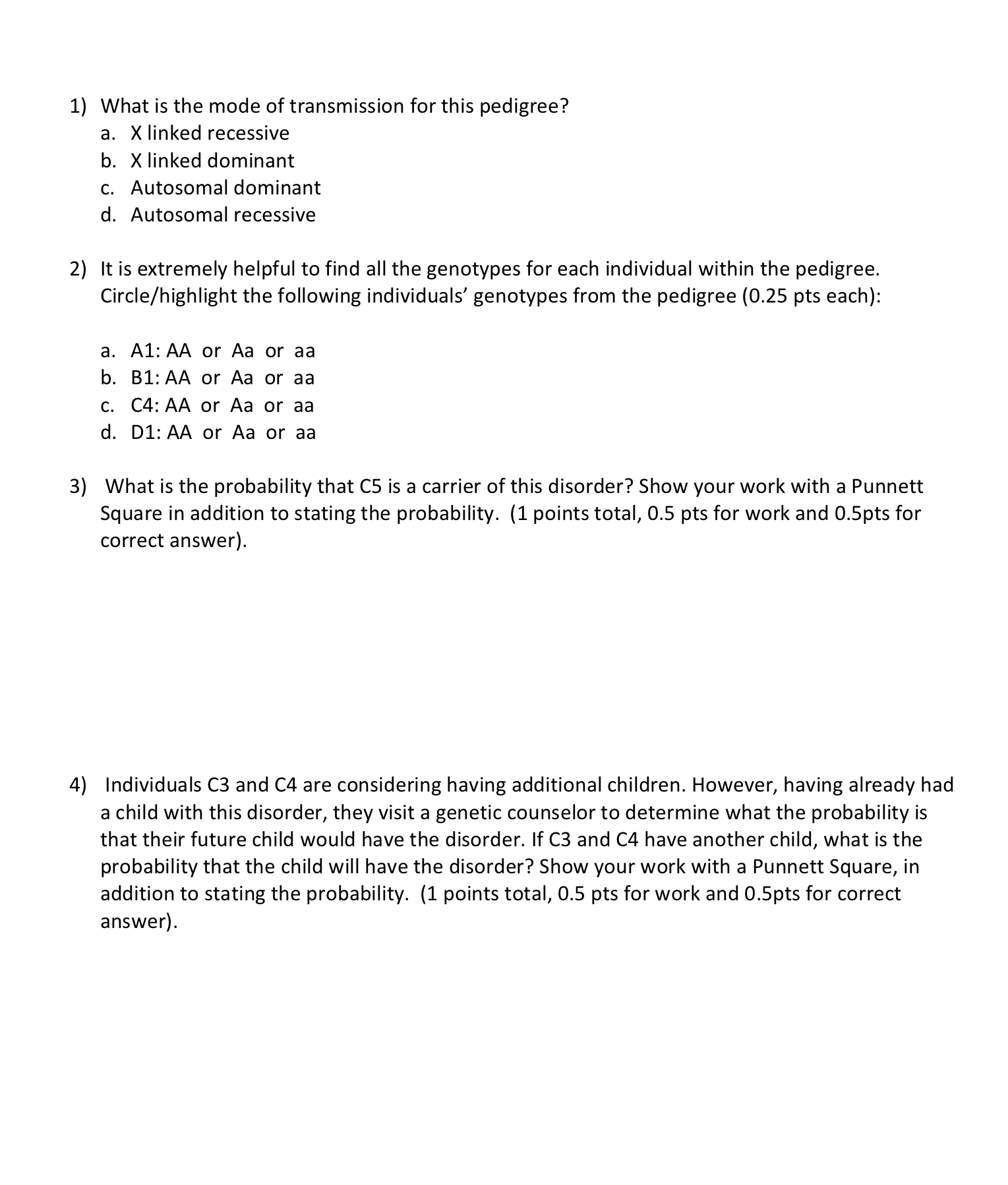 Solved Bio 340 Fall C Recitation 4 Short Answer 6 