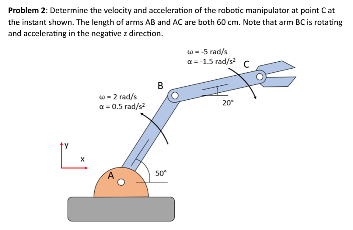 Solved Problem 2: Determine the velocity and acceleration of | Chegg.com