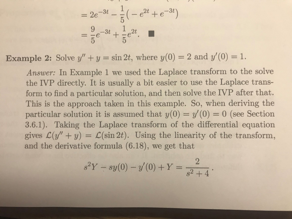Solved Use the Laplace transform to find a particular | Chegg.com
