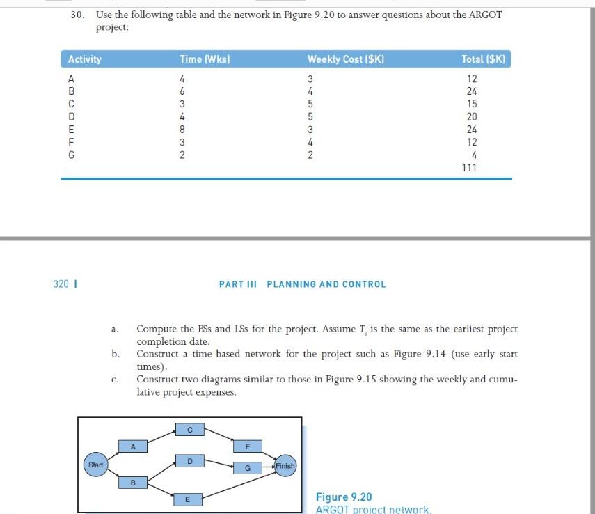 Solved 30. Use the following table and the network in Figure | Chegg.com