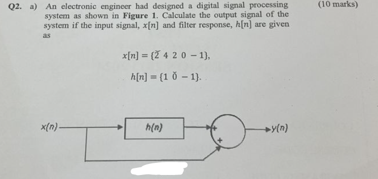 Solved Q2. ﻿a) ﻿An electronic engineer had designed a | Chegg.com