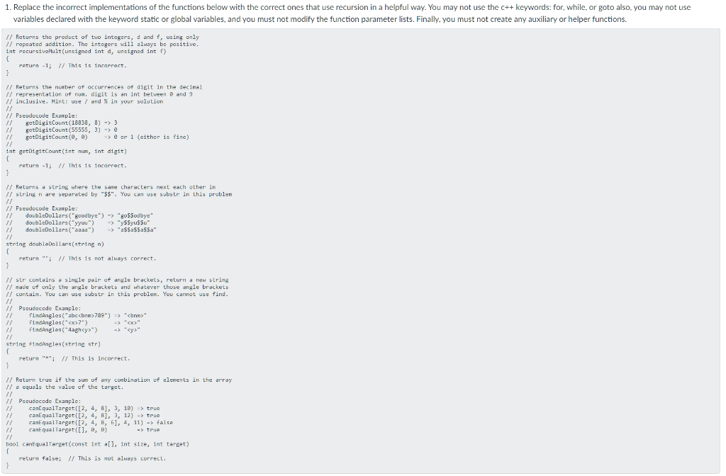 Solved In C++ please. I mostly just need findAngles solved | Chegg.com