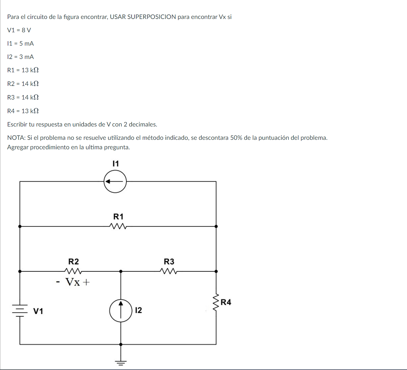 Para el circuito de la figura encontrar, USAR | Chegg.com