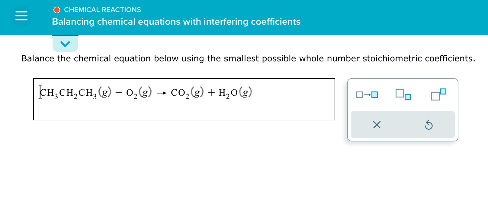 Solved CHEMICAL REACTIONS Balancing chemical equations with | Chegg.com