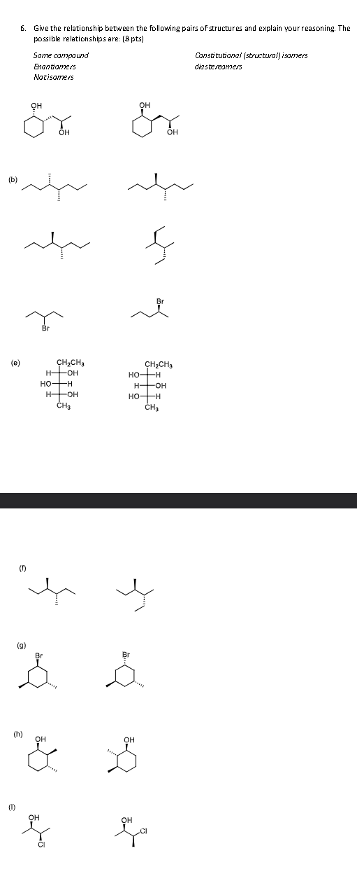 Solved E. Give the relationship between the following pairs | Chegg.com