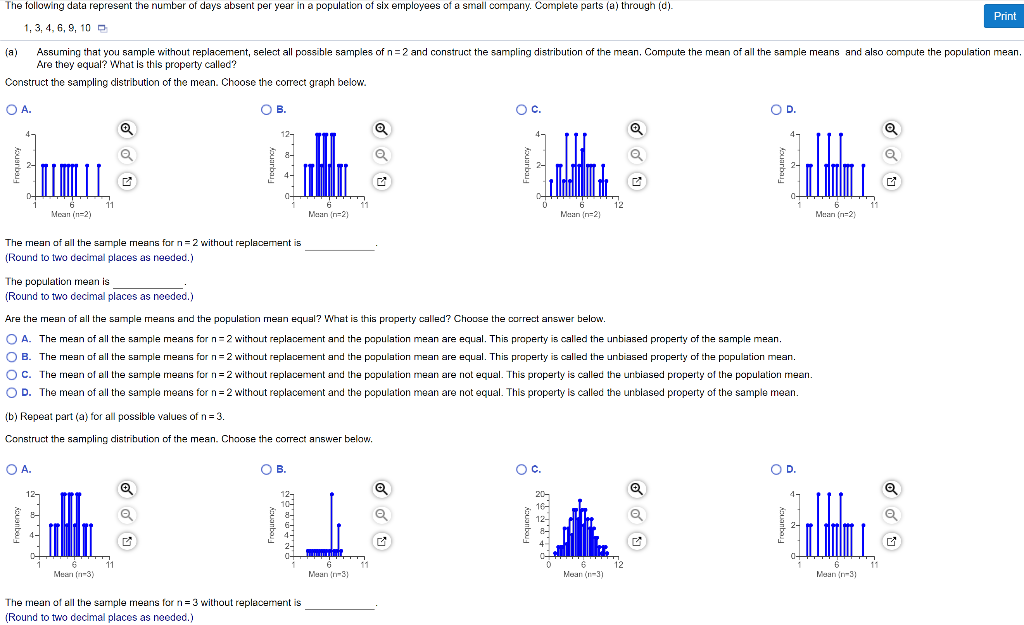 Solved The following data represent the number of days | Chegg.com