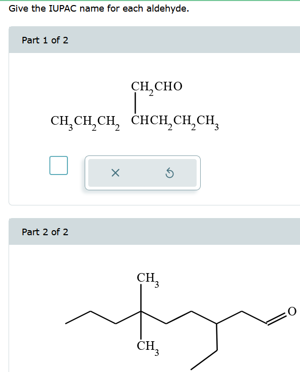 Solved Give the IUPAC name for each aldehyde. | Chegg.com