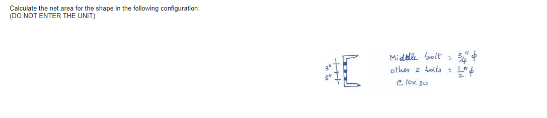 Solved Calculate the net area for the shape in the following | Chegg.com