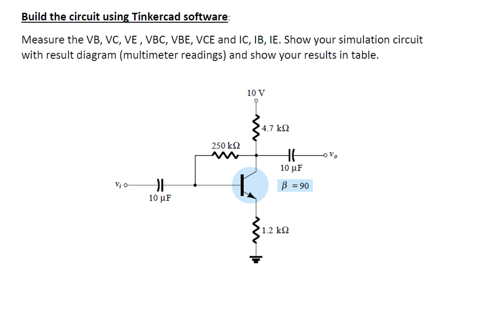Solved Build the circuit using Tinkercad software: Measure | Chegg.com