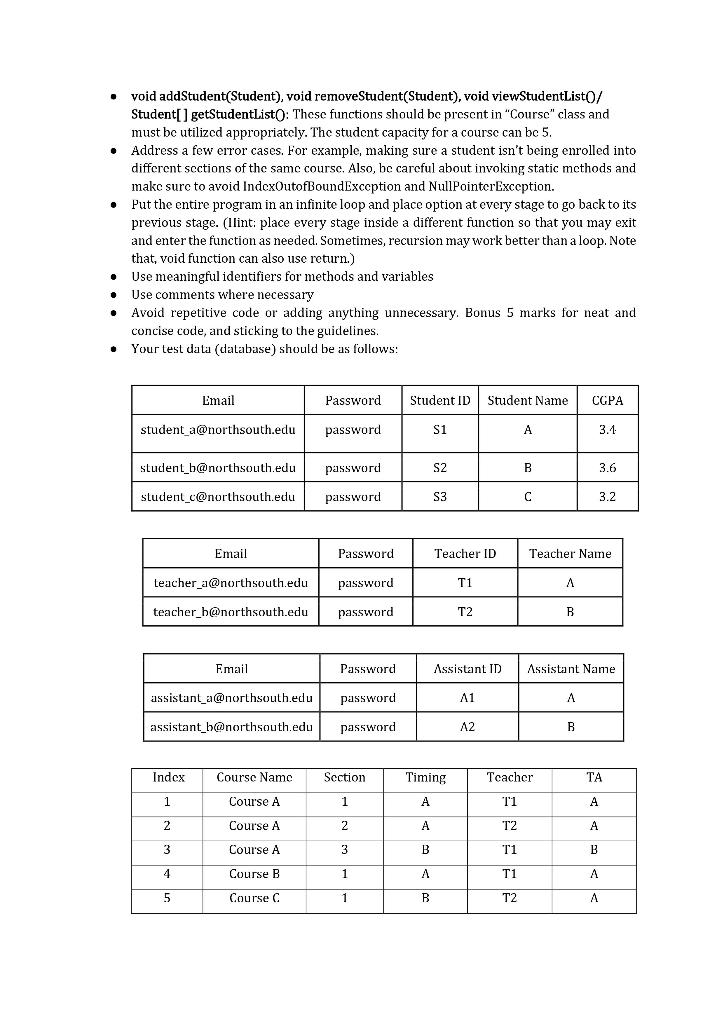 Solved CSE 215 Assignment-2 Sec: 5 Faculty: SfR1 Marks: 100 | Chegg.com
