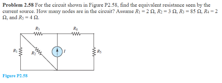 Solved Problem 2.58 For the circuit shown in Figure P2.58, | Chegg.com