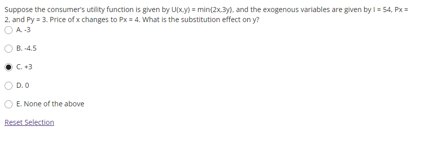 Solved Suppose the consumer's utility function is given by | Chegg.com