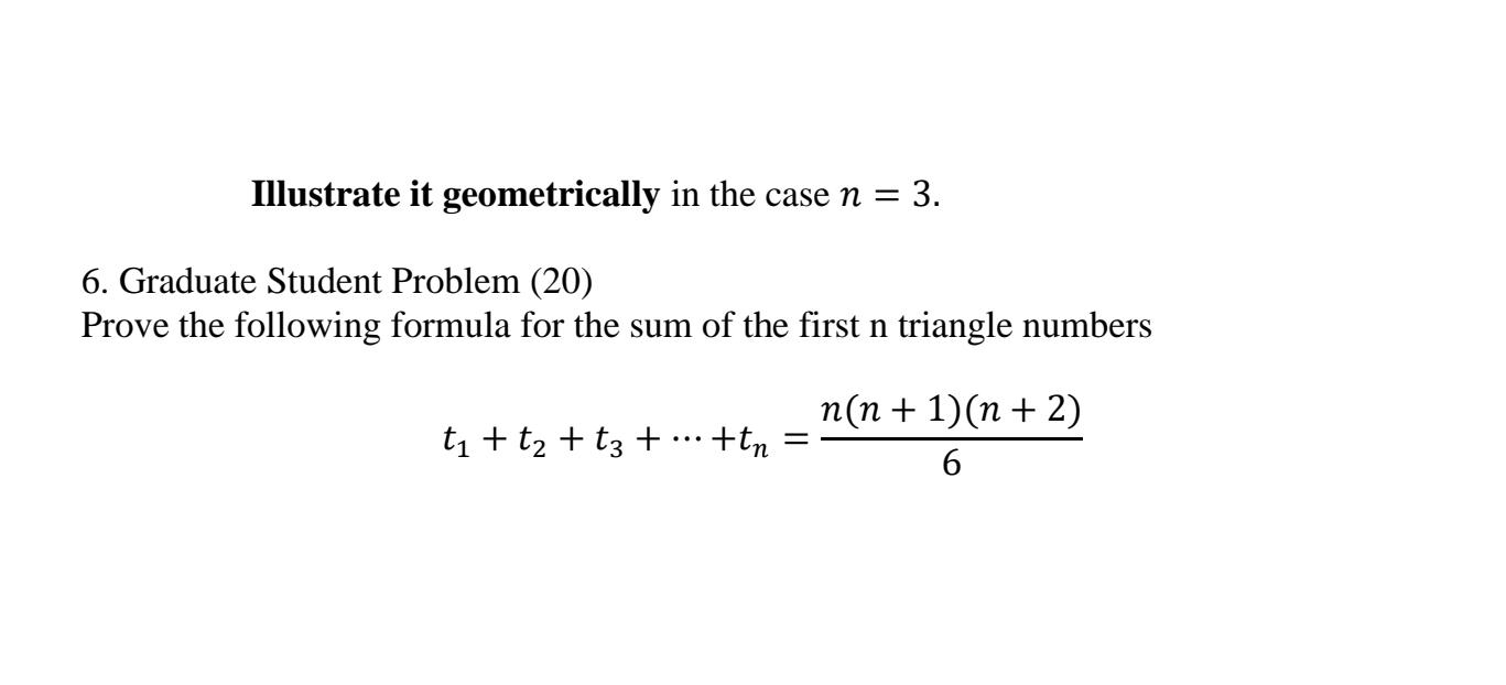 Solved Illustrate it geometrically in the case n=3. 6. | Chegg.com