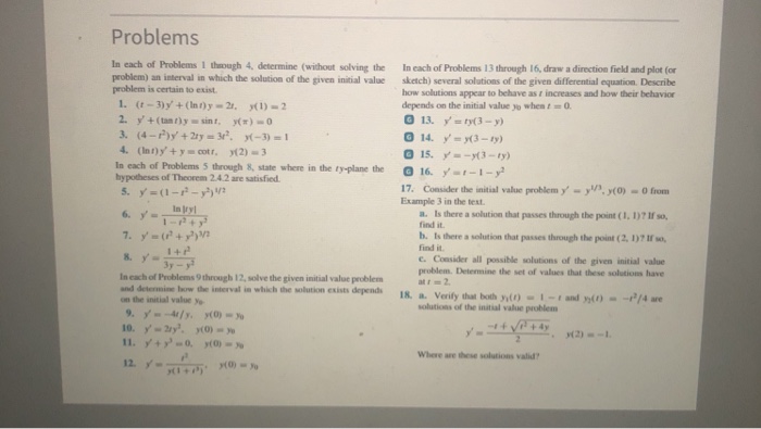 Solved Problems In each of Problems 1 thaough 4, determine | Chegg.com