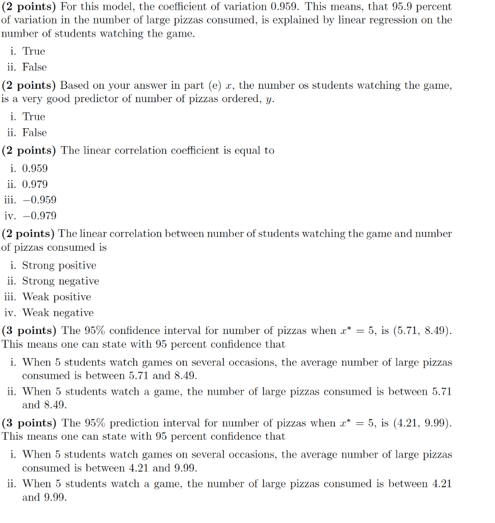 Solved A student collected data on the number of large | Chegg.com