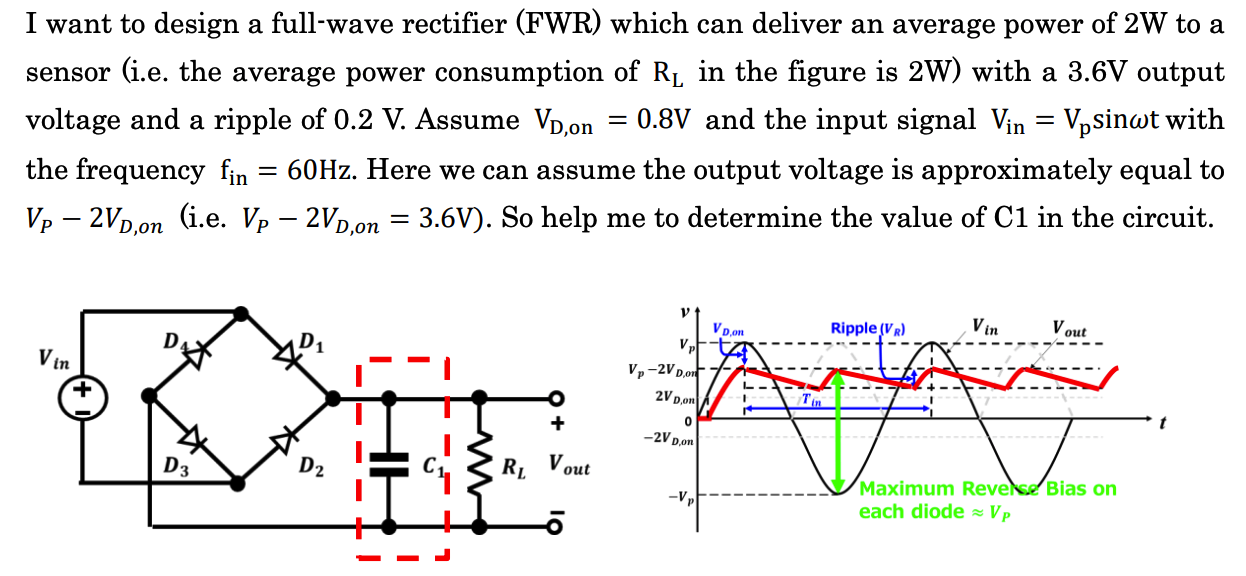 Solved I want to design a full-wave rectifier (FWR) which | Chegg.com