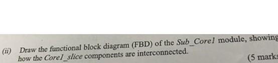 Solved Ii Draw The Functional Block Diagram Fbd Of The 3682