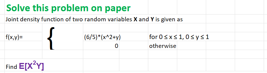Solved Joint densitv function of two random variables X and | Chegg.com