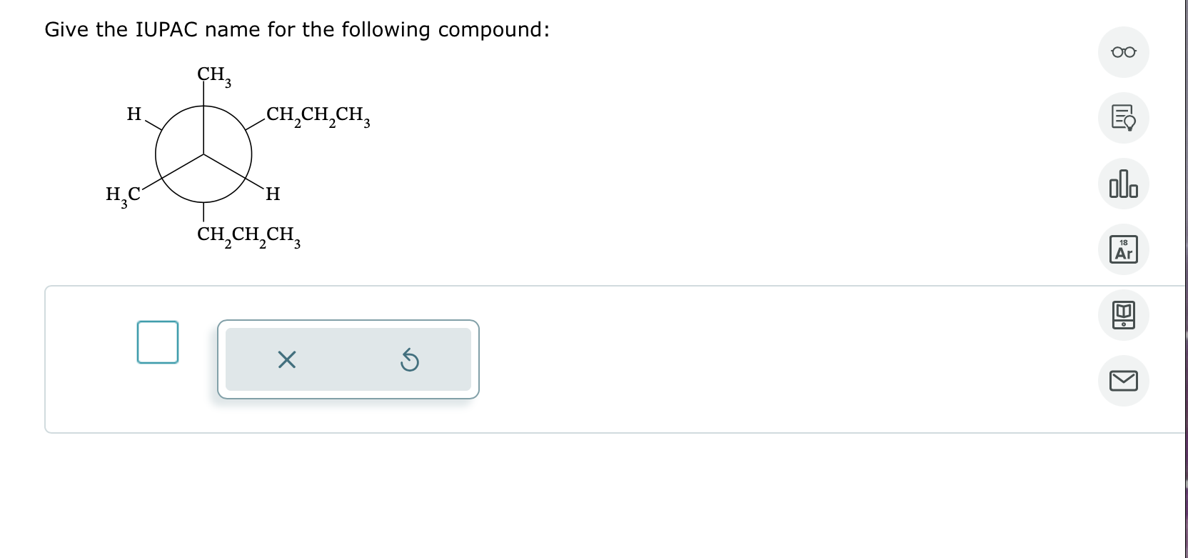 Solved Give the IUPAC name for the following compound: | Chegg.com