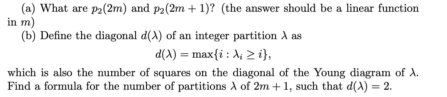 Solved (a) What are p2 (2m) and p2 (2m + 1)? (the answer | Chegg.com