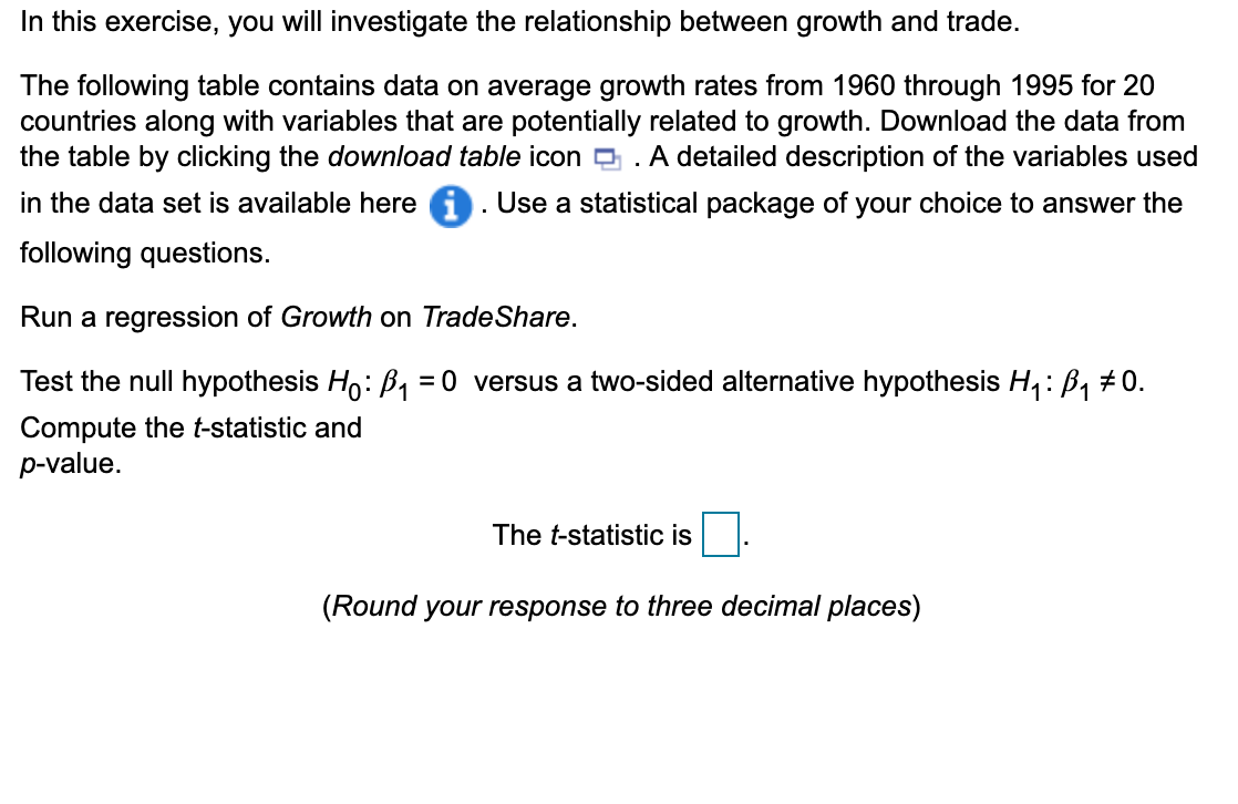 Solved In this exercise, you will investigate the | Chegg.com