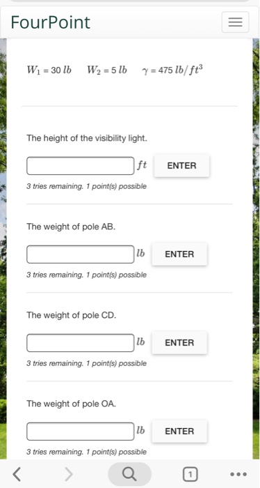 FourPoint The given steel vertical pole supports 3 | Chegg.com
