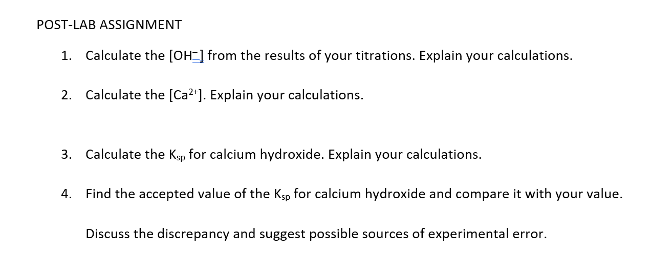 Solved DATA TABLE Trial Endpoint Volume initial Buret | Chegg.com