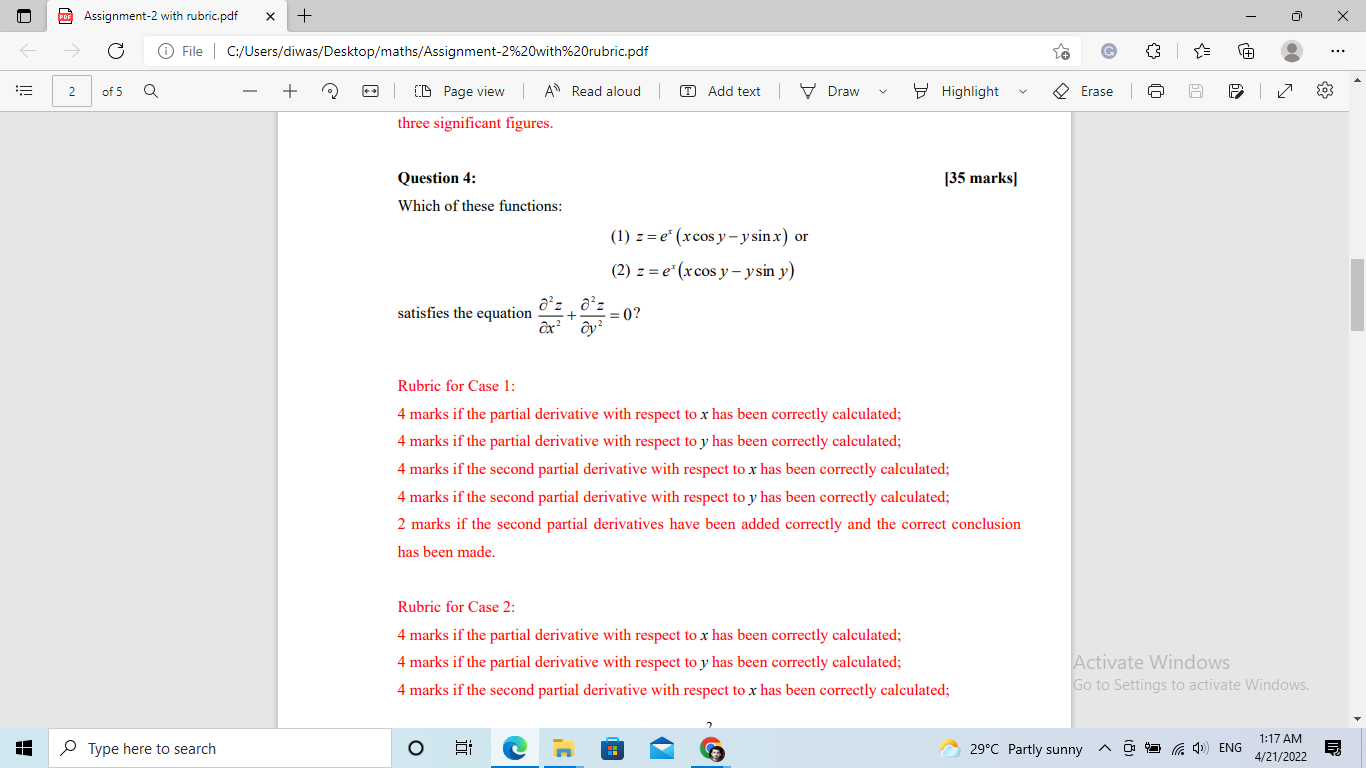 Solved Assignment-2 with rubric.pdf X + _ 미 X → c File | Chegg.com