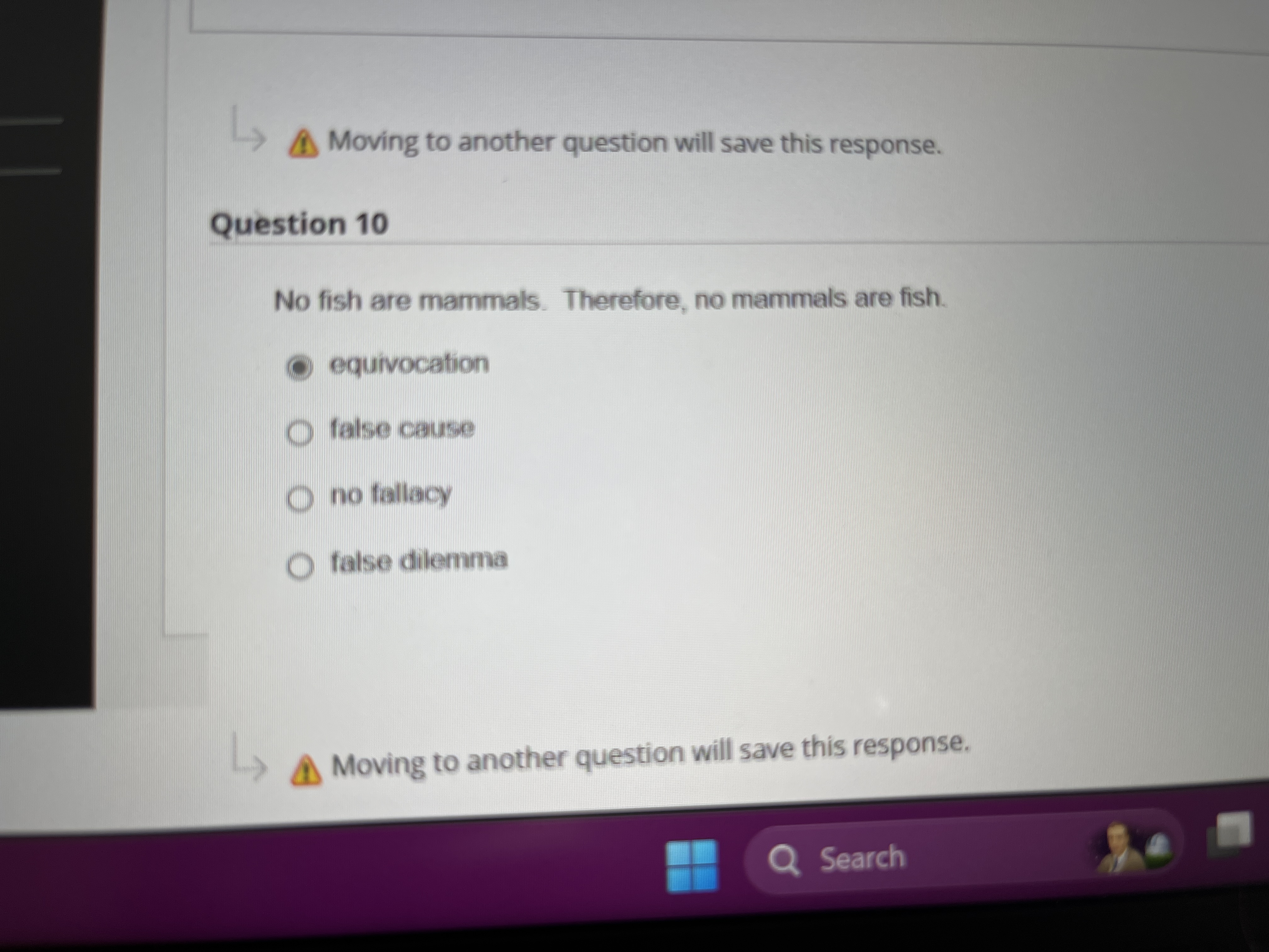 no fish are mammals therefore no mammals ﻿are | Chegg.com