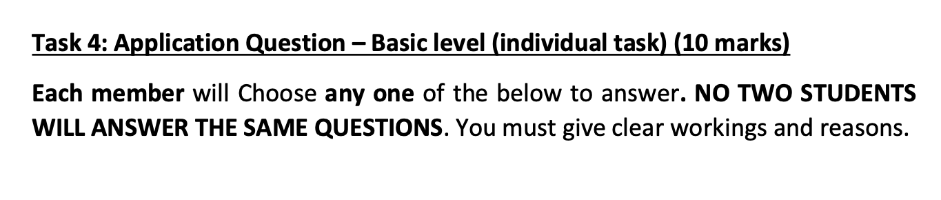 Solved Task 4 Application Question Basic Level 