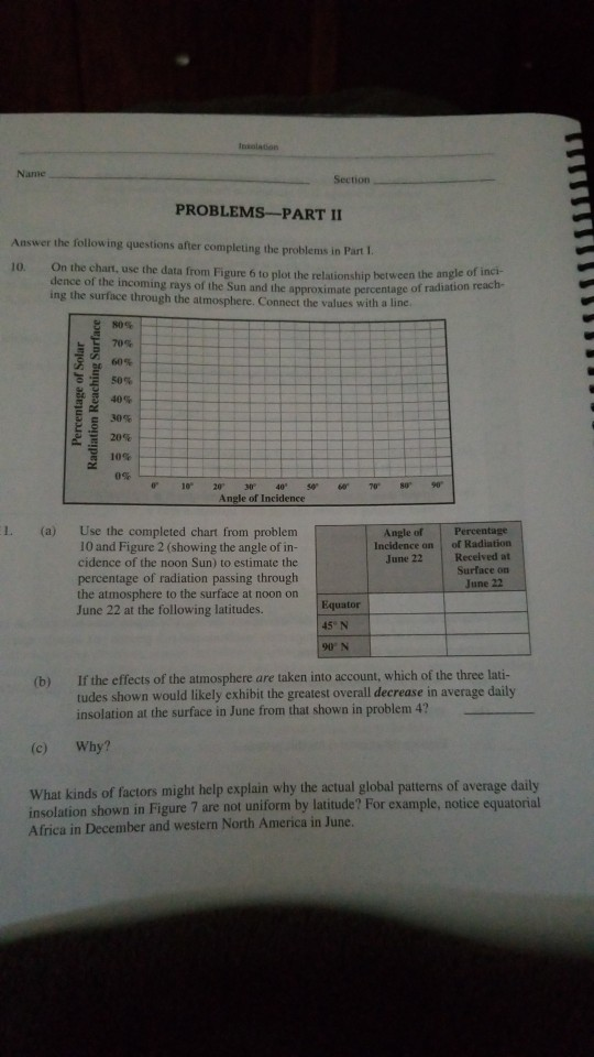Name Section PROBLEMS-PART II Answer the following | Chegg.com