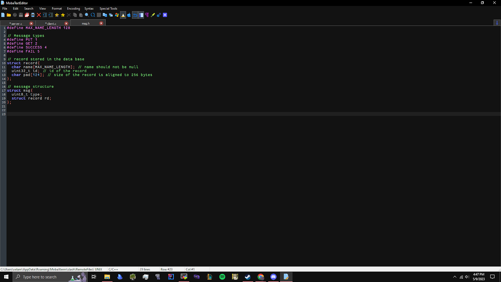 Solved Implement database server (dbserver) and client | Chegg.com