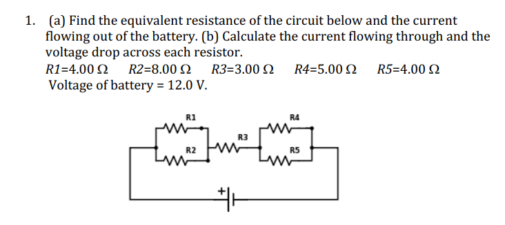 [Solved]: (a) Find the equivalent resistance of the circui