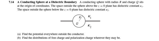 Solved A Conducting Sphere at a Dielectric Boundary A | Chegg.com