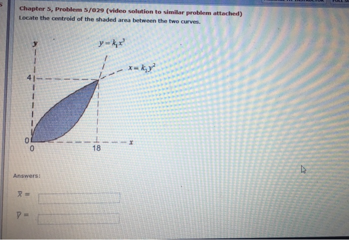 Solved Locate the centroid of the shaded area between the | Chegg.com