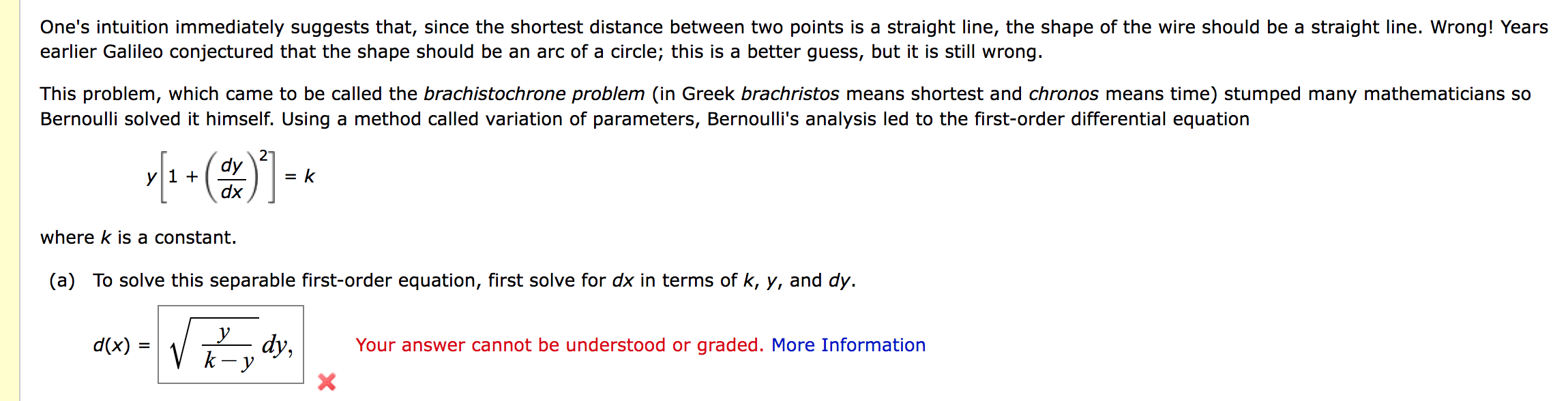 Solved One's intuition immediately suggests that, since the | Chegg.com