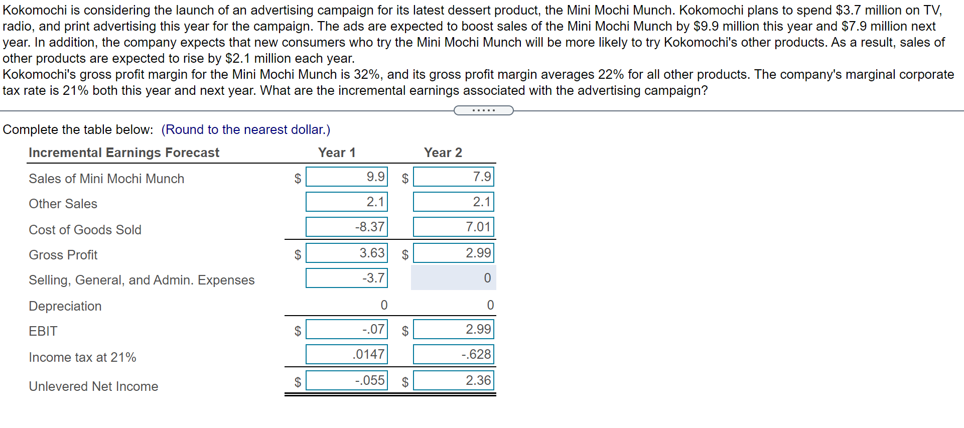 Solved Kokomochi is considering the launch of an advertising | Chegg.com