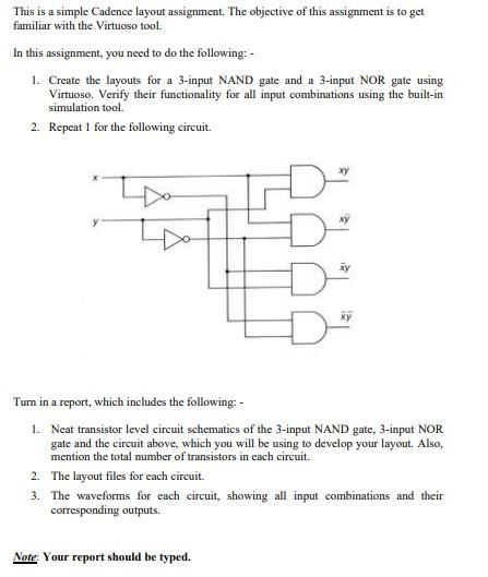 Solved This is a simple Cadence layout assignment. The | Chegg.com