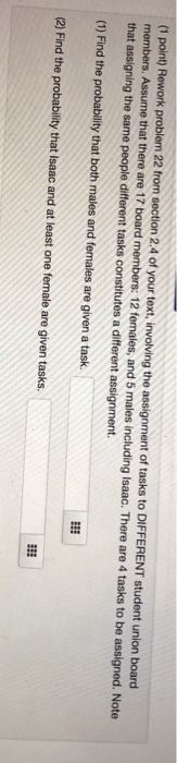 Solved 1 Point 9 From Section 24 Of Your Text Assume