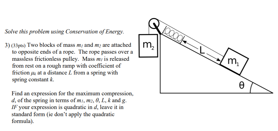 Solved joel Solve this problem using Conservation of Energy. | Chegg.com