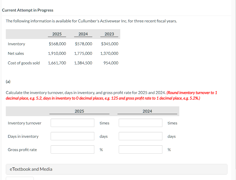 Solved Current Attempt in Progress The following information | Chegg.com