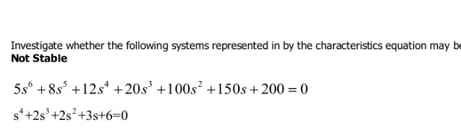 Solved Investigate whether the following systems represented | Chegg.com