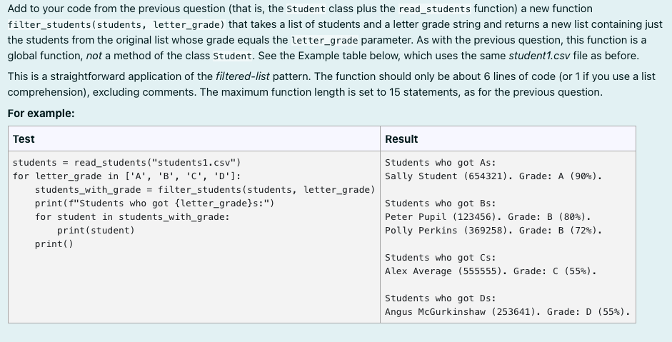 Solved Python please. """Object orientation example: Student | Chegg.com