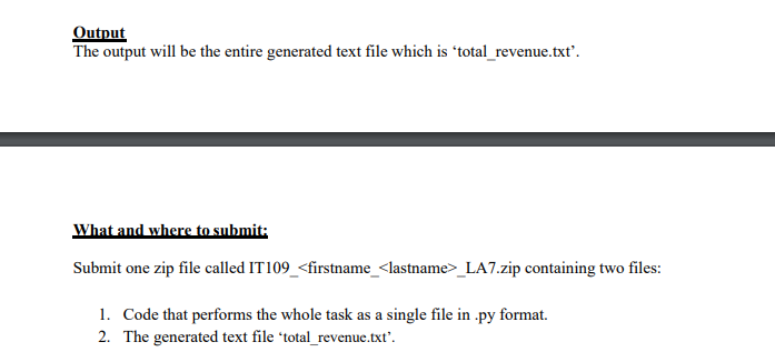 Solved IT-109DL- Lab Assignment - Basic File Processing In | Chegg.com