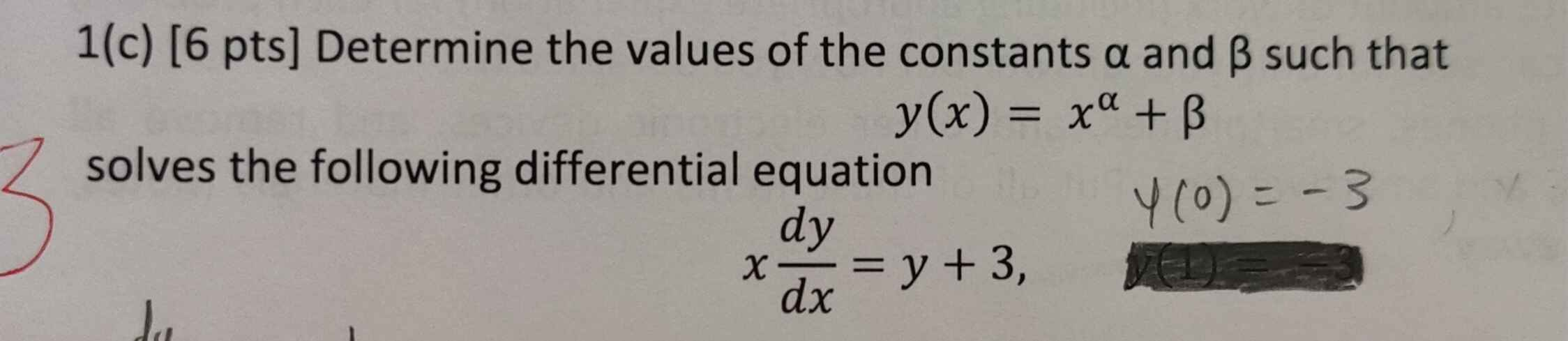 Solved 1(c) [6 ﻿pts] ﻿Determine the values of the constants | Chegg.com